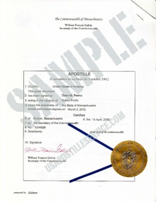 Massachusetts Apostille